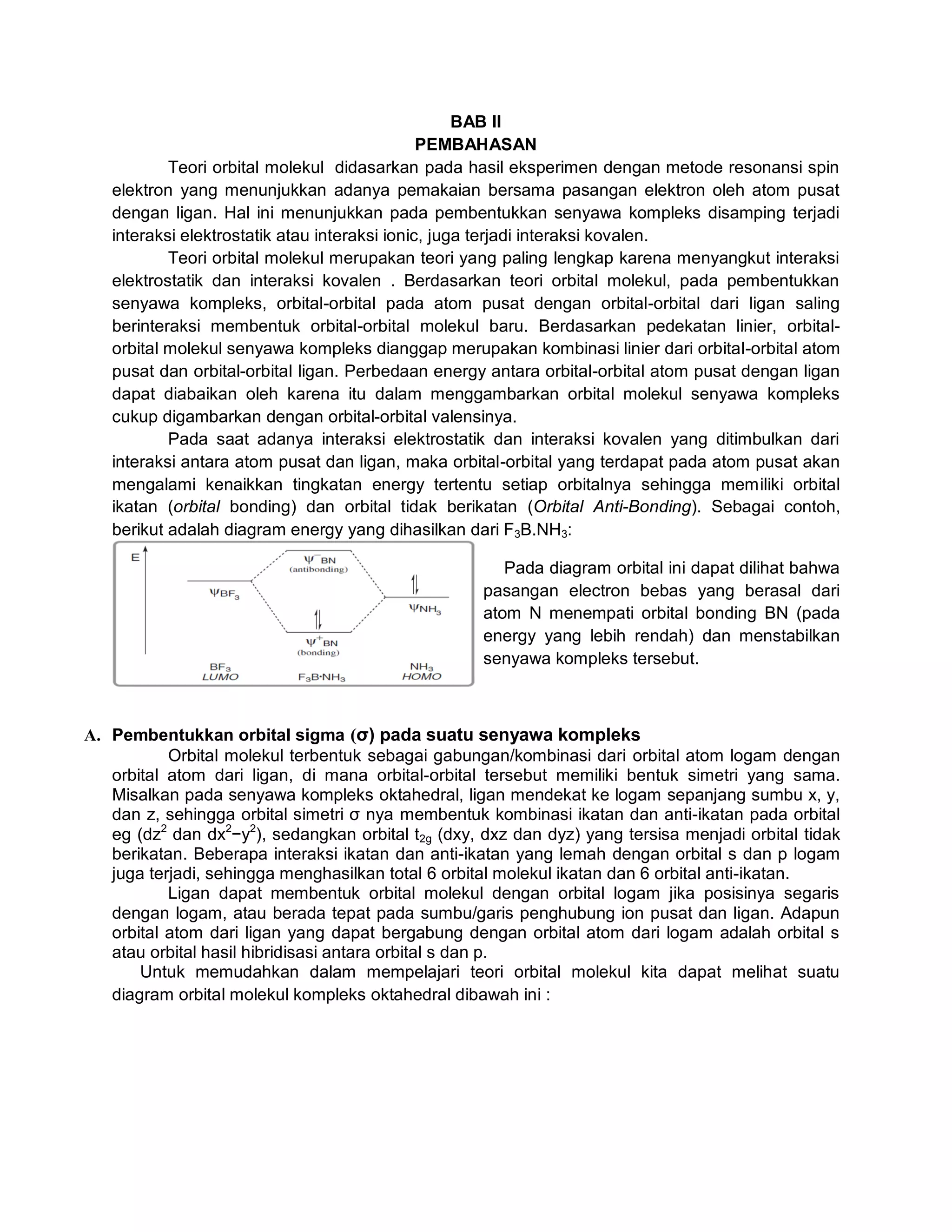 Teori Orbital Molekul dan Ligan Field Theory | PDF