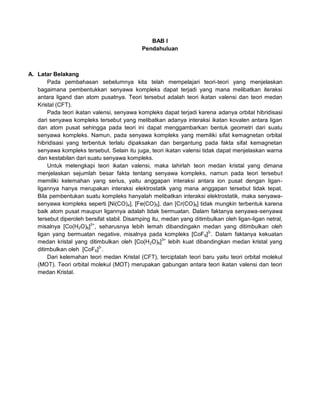 Teori Orbital Molekul dan Ligan Field Theory | PDF