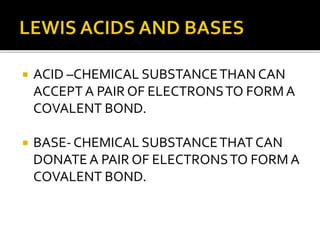 classification of lewis bases | PPTX
