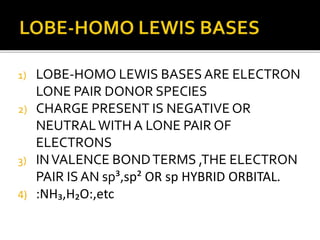 classification of lewis bases | PPTX