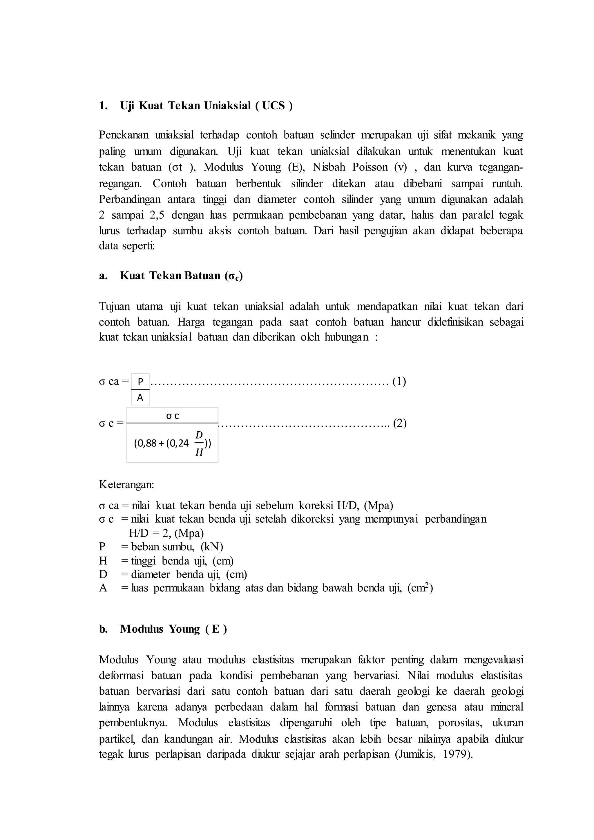 Paper UCS, RQD & RMR | DOCX