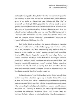 analyzing lulu nanapush story | PDF