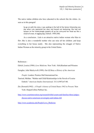 analyzing lulu nanapush story | PDF