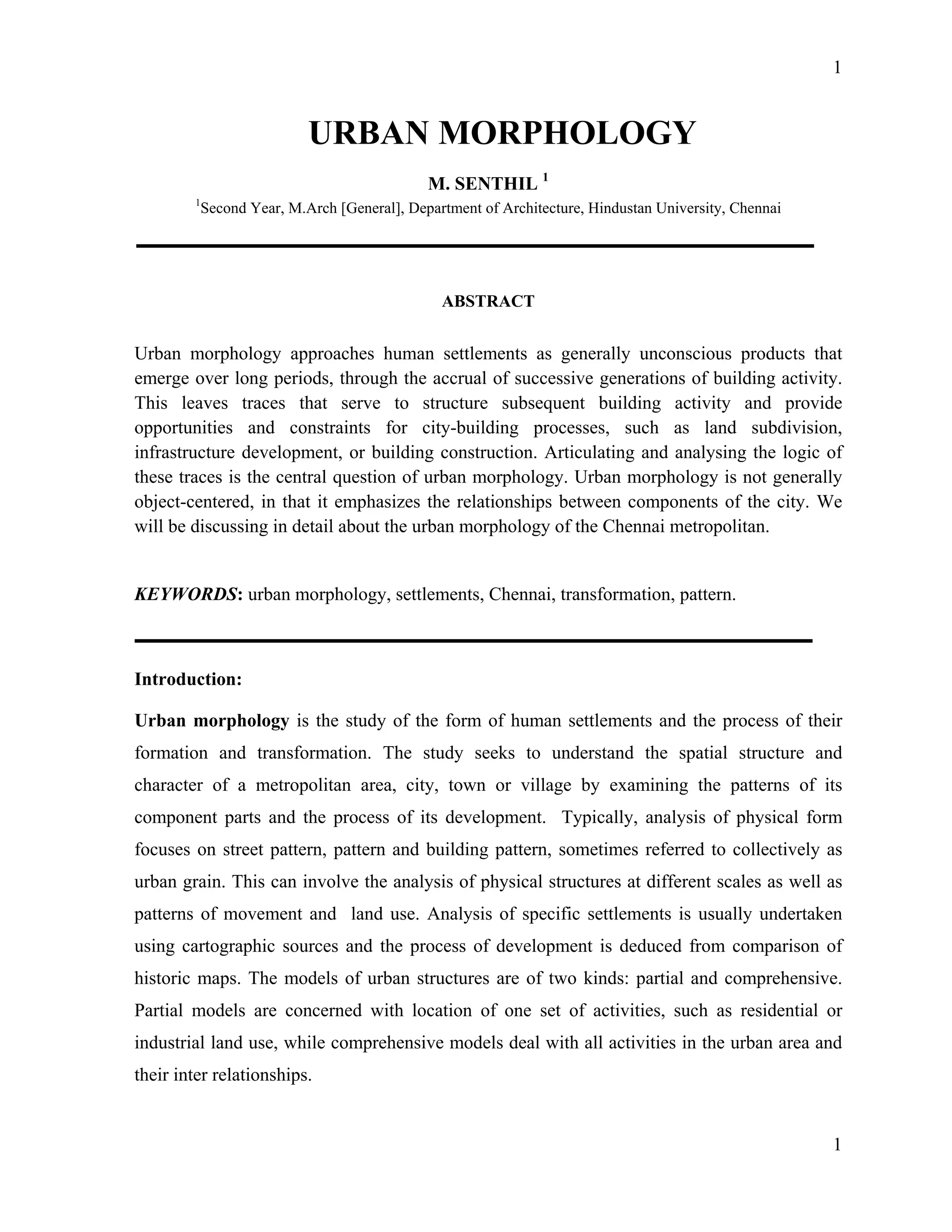 urban morphology | PDF