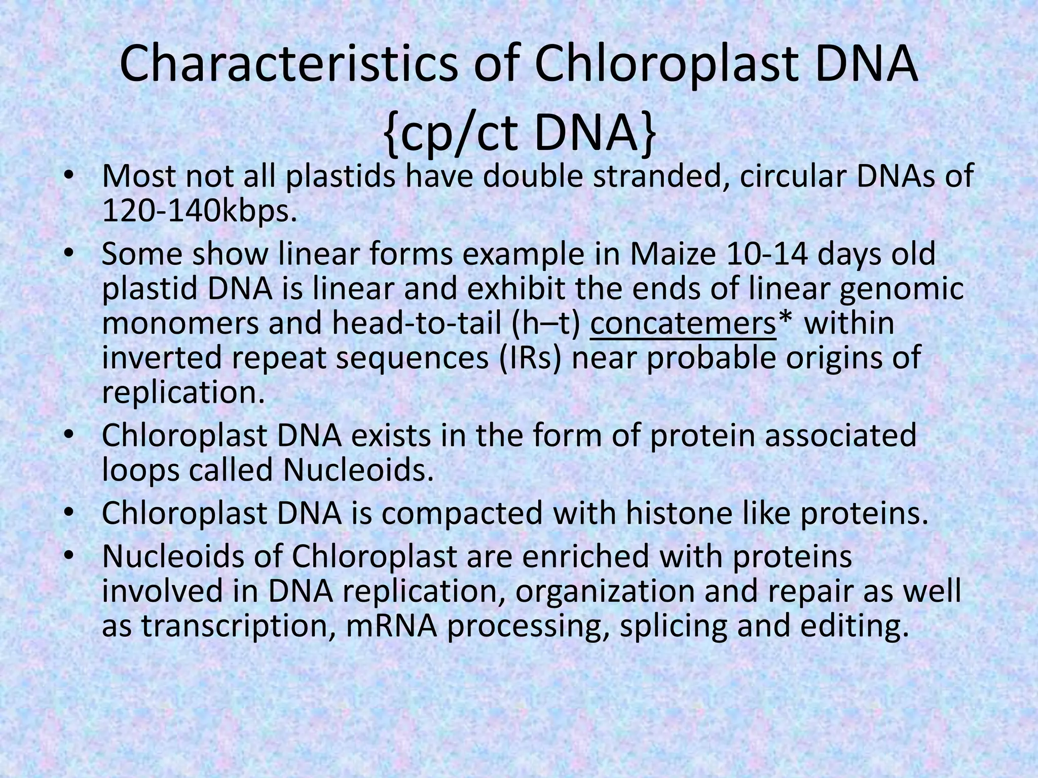 Chloroplast Genetics | PPTX