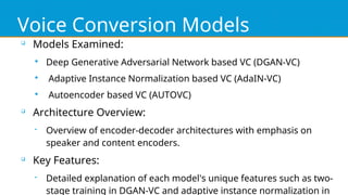 Presentation based on the paper ”How Far Are We from Robust Voice Conversion: A Survey ” | PPT