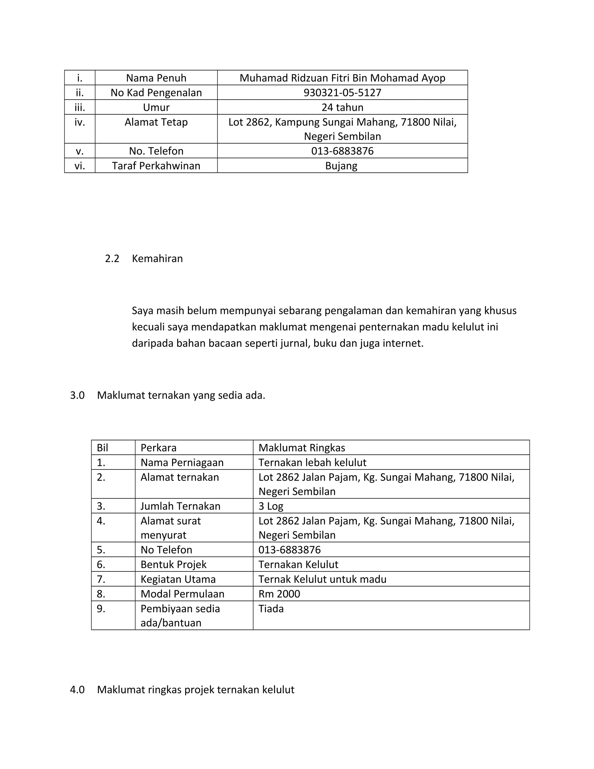 Paper work madu kelulut 1 | DOC