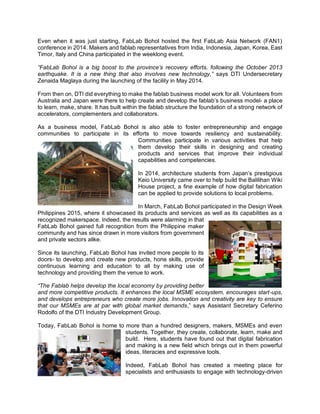 Pap fab lab bohol_vligan | PDF