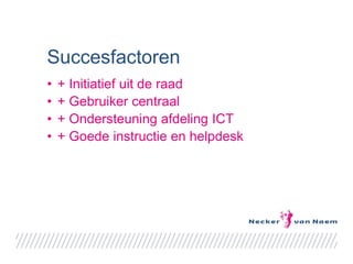 Papierloos werken in de Raad | PPT