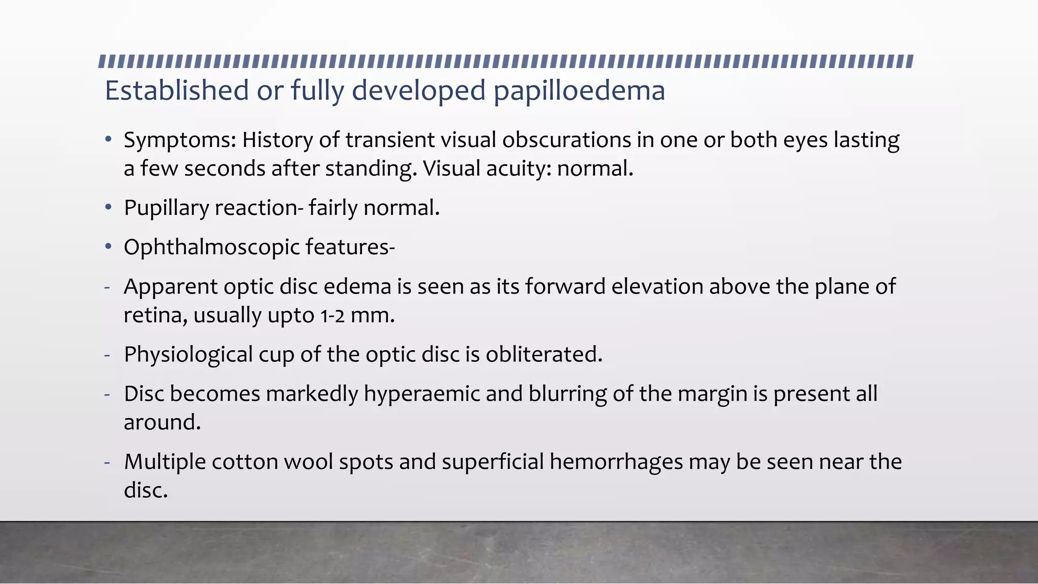 Papilloedema | PPTX