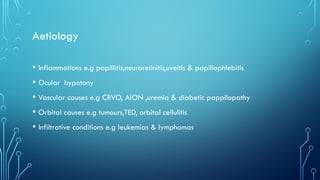 PAPILLOEDEMA IN OCULAR MANAGEMENT PPT NOTES | PPTX