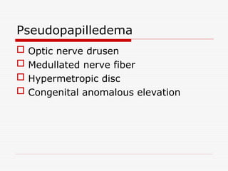 Papilloedema and Optic Atrophy-optha.ppt