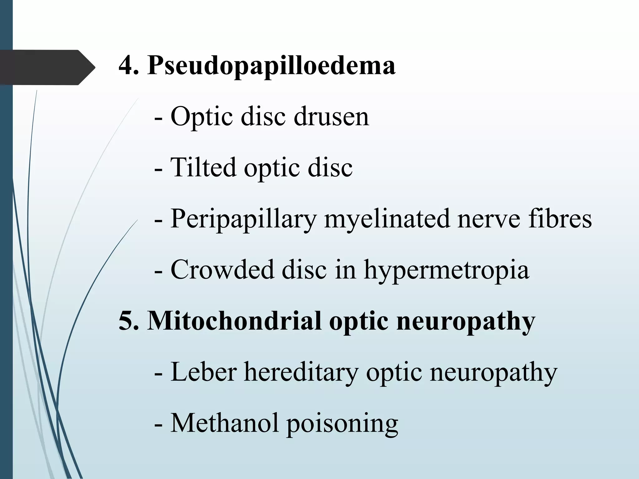 Papilloedema presentation1 | PPTX