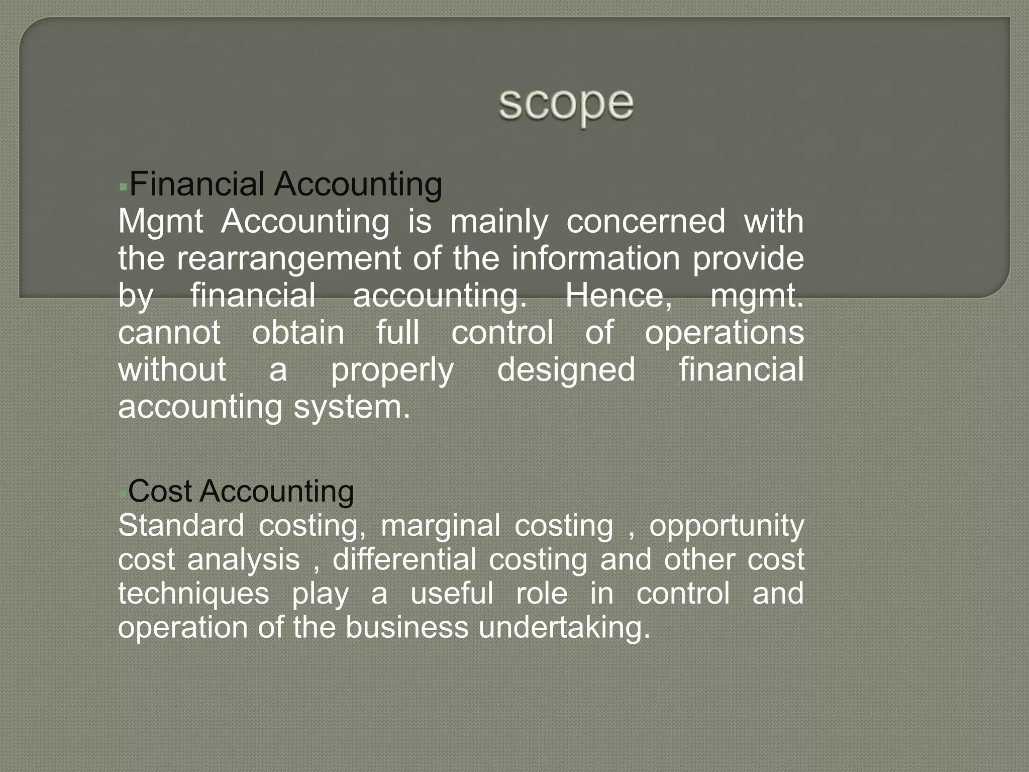 Management accounting | PPTX