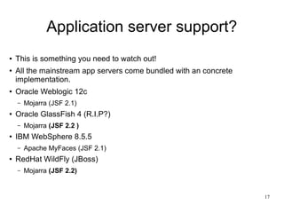 Web development in JavaEE7 with JSF, does it still matter? | PPT