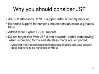 Web development in JavaEE7 with JSF, does it still matter? | PPT | Free Download