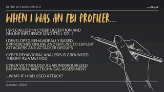 Confession: 3 Things I Wish I Knew About MITRE ATT&CK When I Was an FBI ...