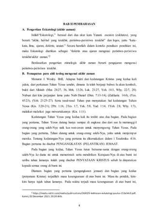 Papper pandangan akhir zaman dalam surat efesus, filipi, filemon dan ...