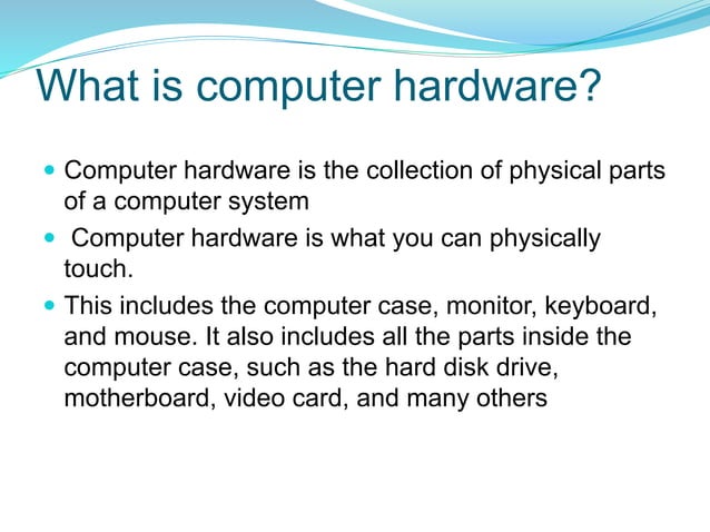 COMPUTER HARDWARE ASSEMBLING | PPTX