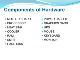 COMPUTER HARDWARE ASSEMBLING | PPTX