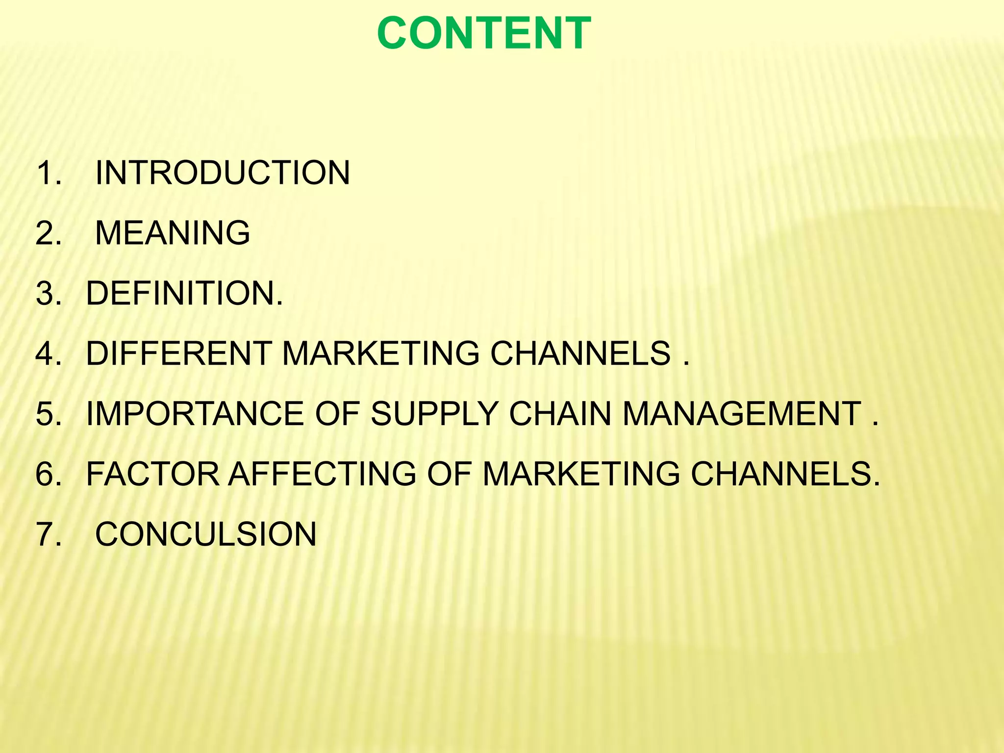 SUPPLY CHAIN MANAGEMENT | PPTX