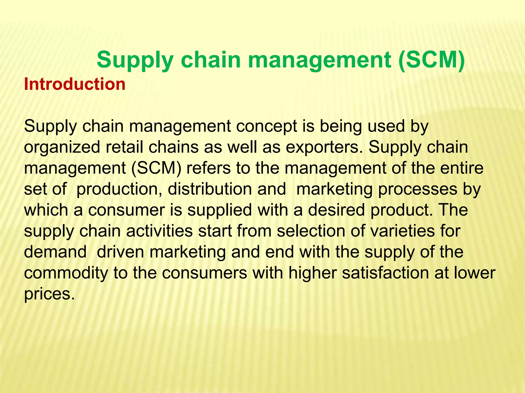 SUPPLY CHAIN MANAGEMENT | PPTX
