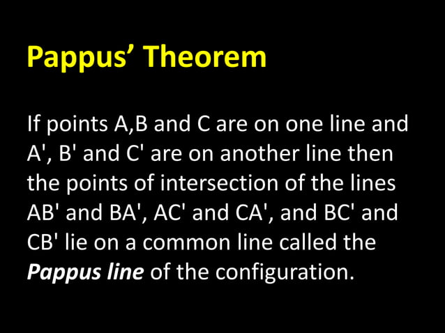 Pappus and desargues finite geometries | PPTX