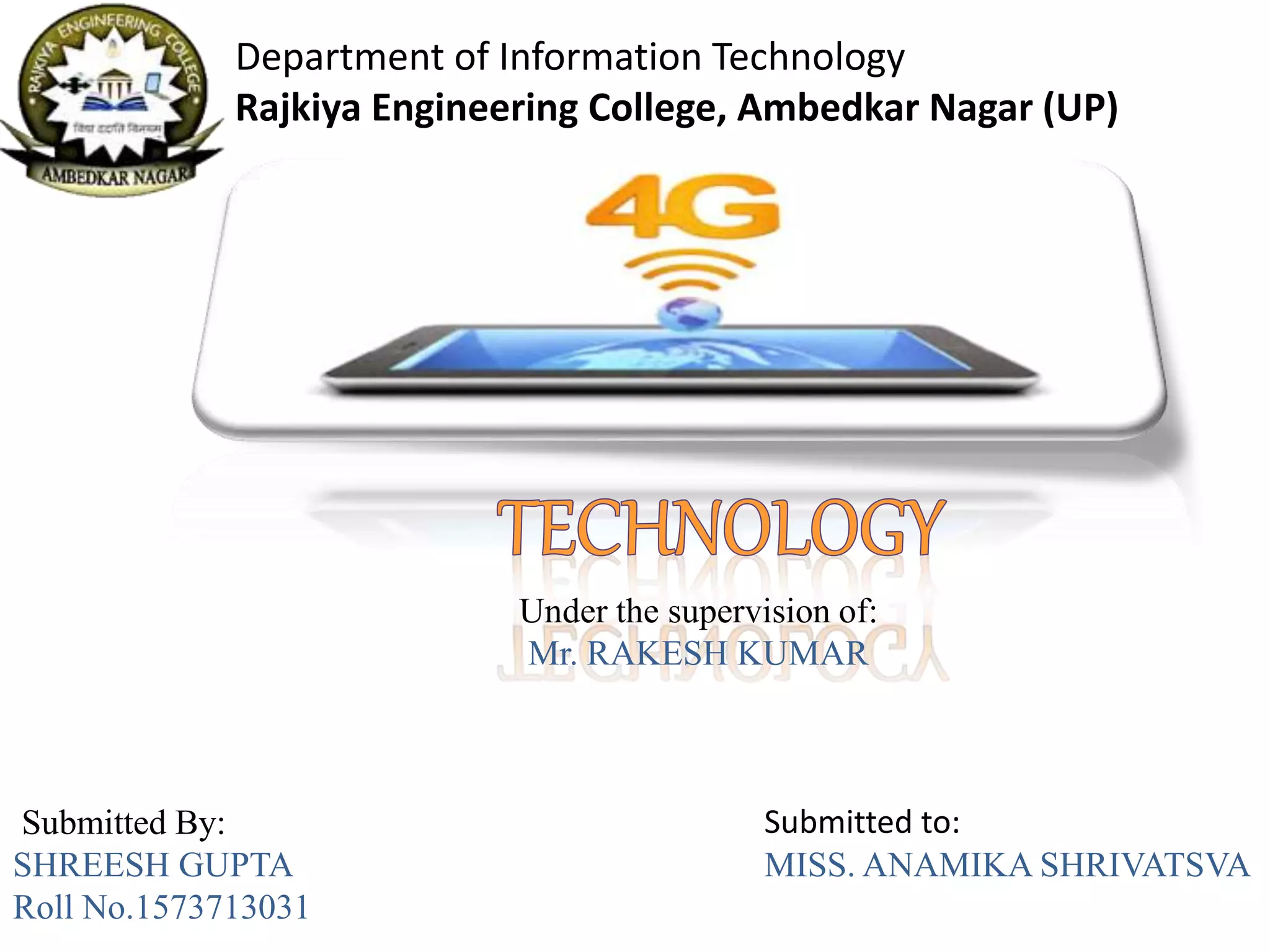 presentation on 4g technology | PPTX