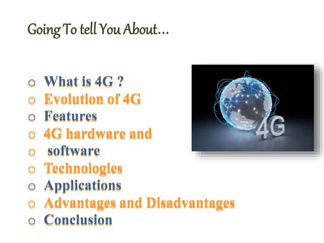 presentation on 4g technology | PPTX | Smartphones | Consumer Electronics