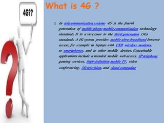 presentation on 4g technology | PPTX