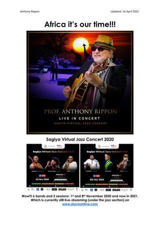 Performing Arts Profile - Prof Rippon & African Buskers | PDF