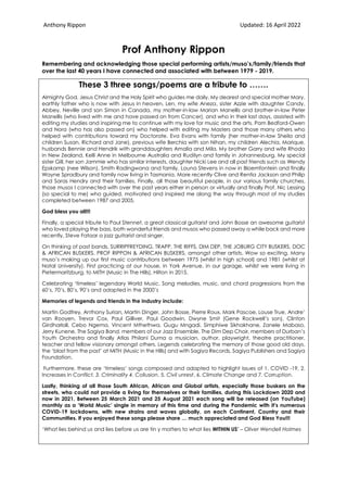 Performing Arts Profile - Prof Rippon & African Buskers | PDF