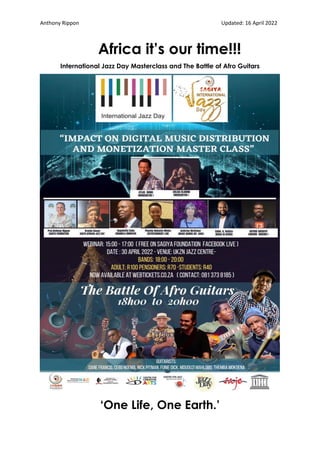 Performing Arts Profile - Prof Rippon & African Buskers | PDF