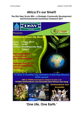 Performing Arts Profile - Prof Rippon & African Buskers | PDF