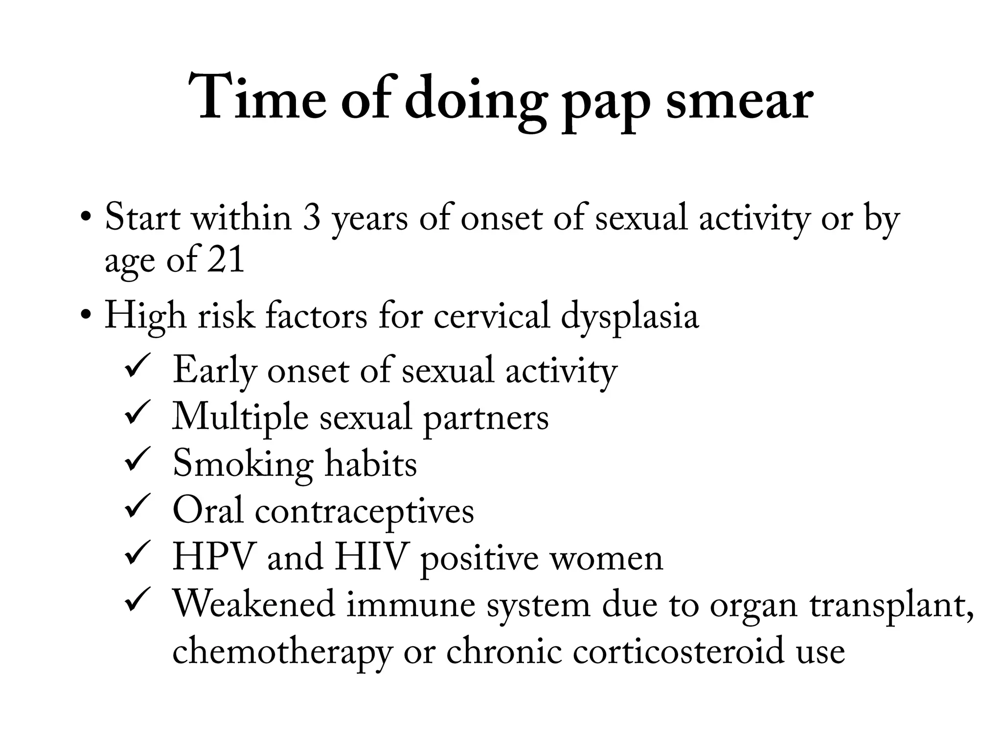 Pap smear and procedure | PDF