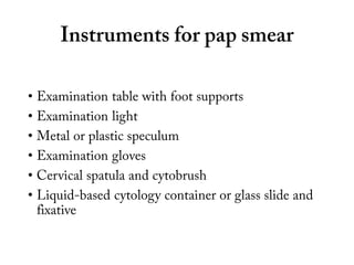 Pap smear and procedure | PDF