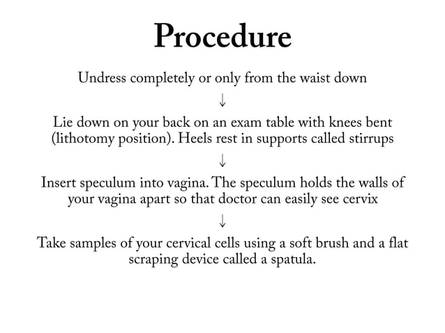 Pap smear and procedure
