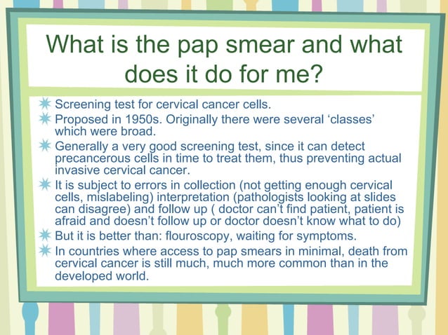 Pap smear guide | PPT