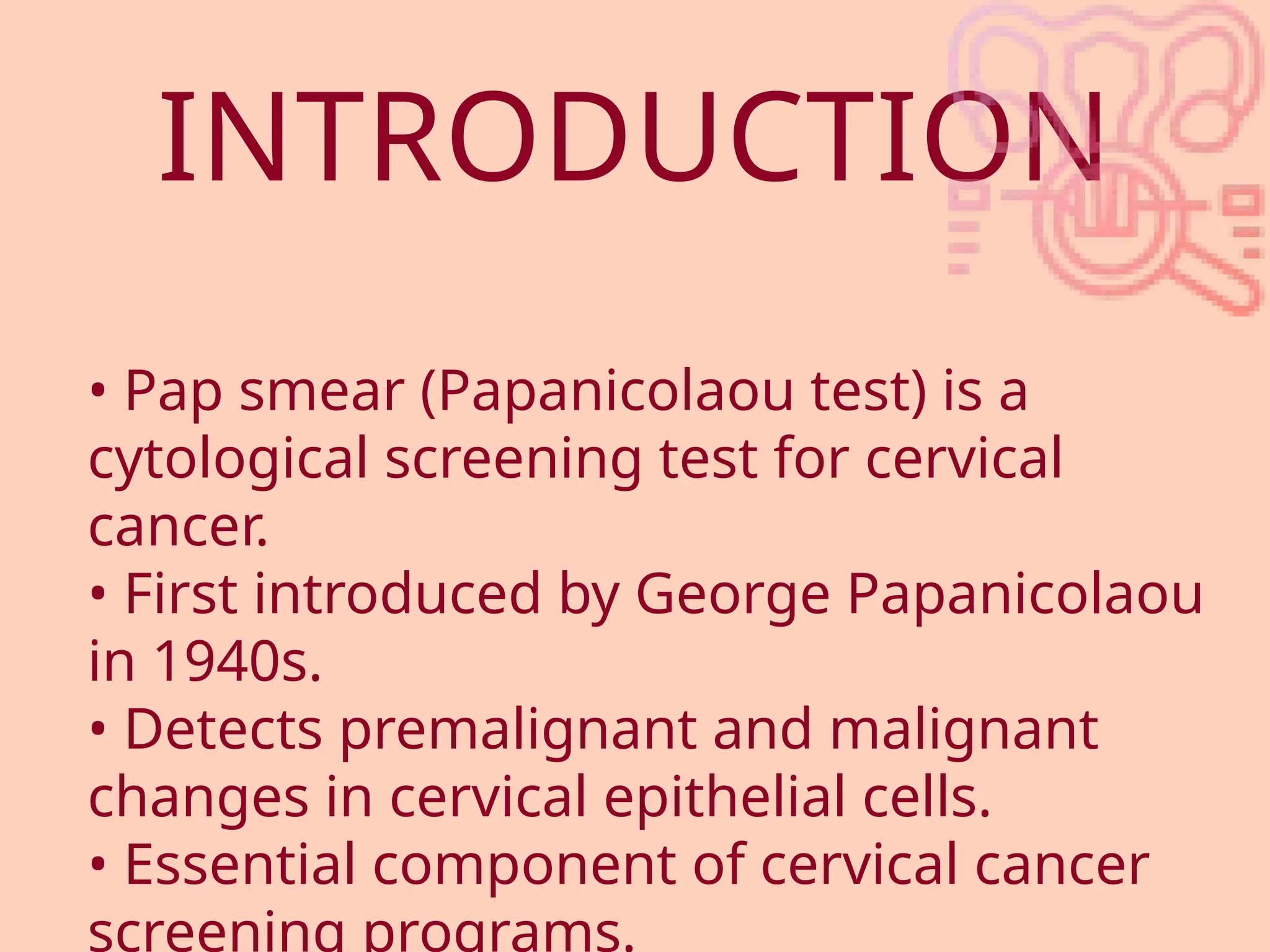 Pap smear Test Presentation for cervical | PPTX