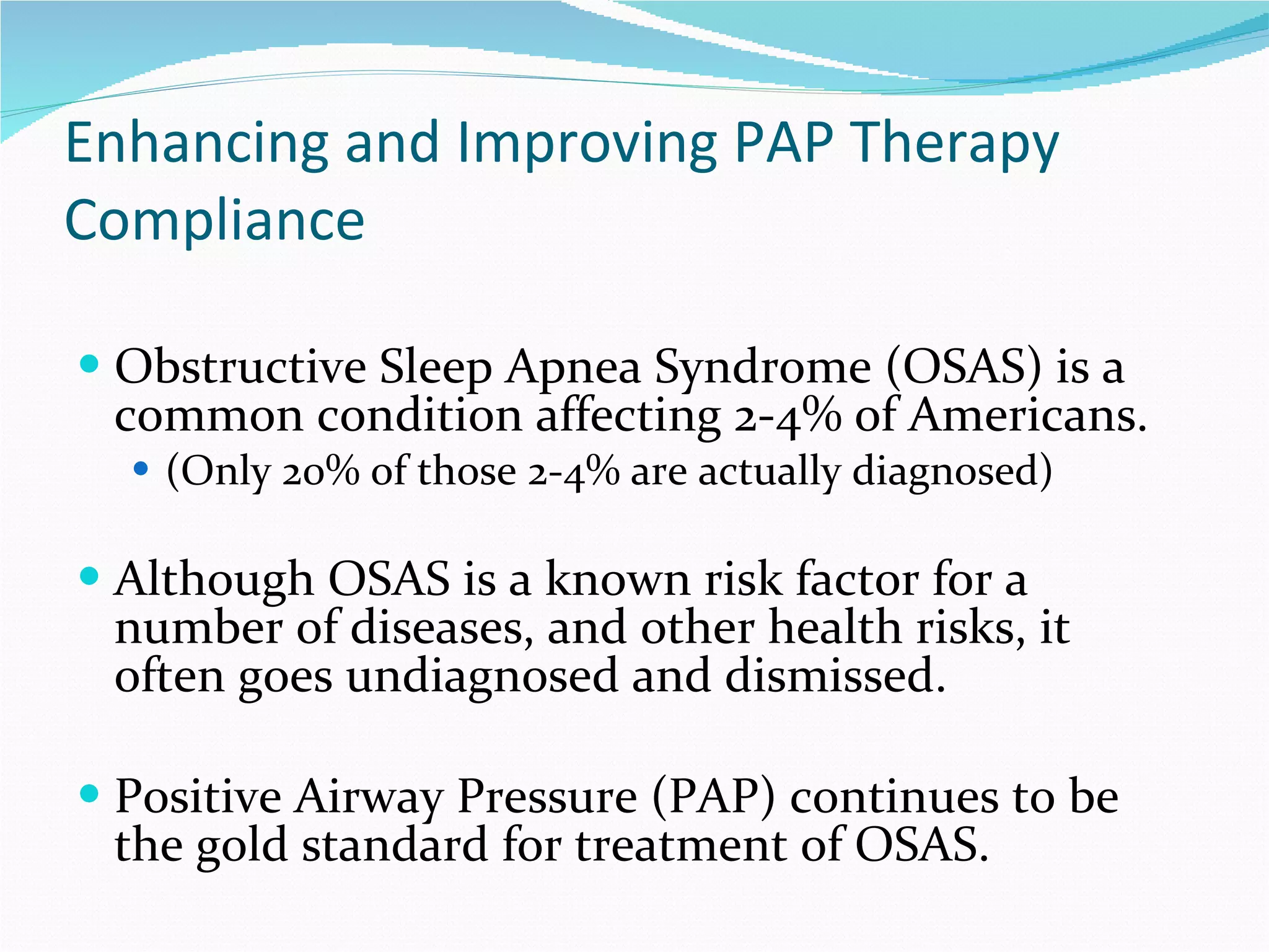 PAP Therapy Compliance | PPT