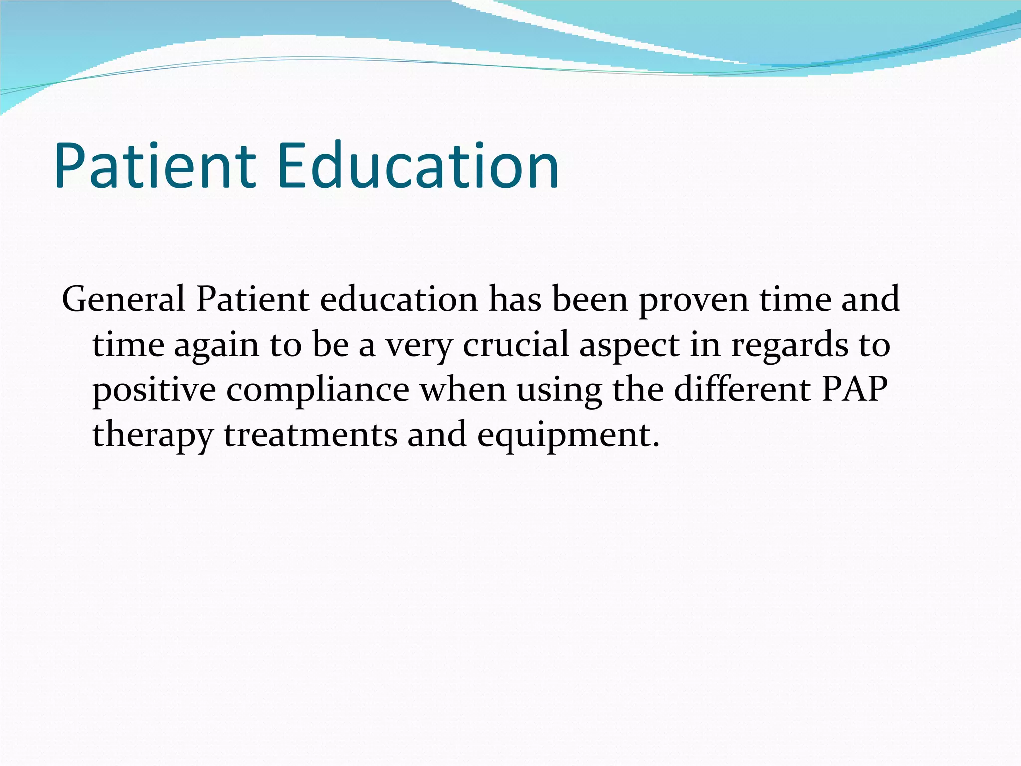 PAP Therapy Compliance | PPT