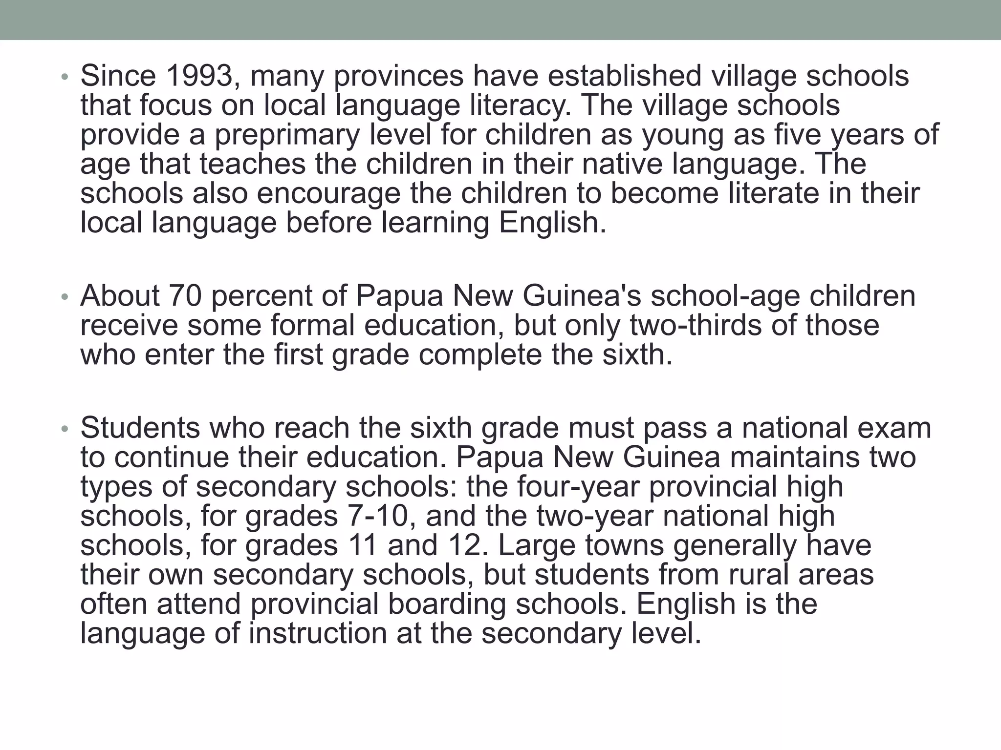 Papua new-guinea-education-system | PPTX