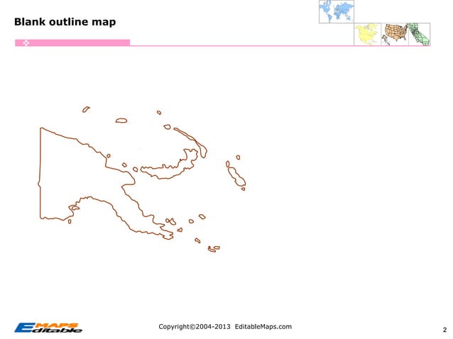 Papua New Guinea map, Papua New Guinea outline map, Papua New Guinea ...