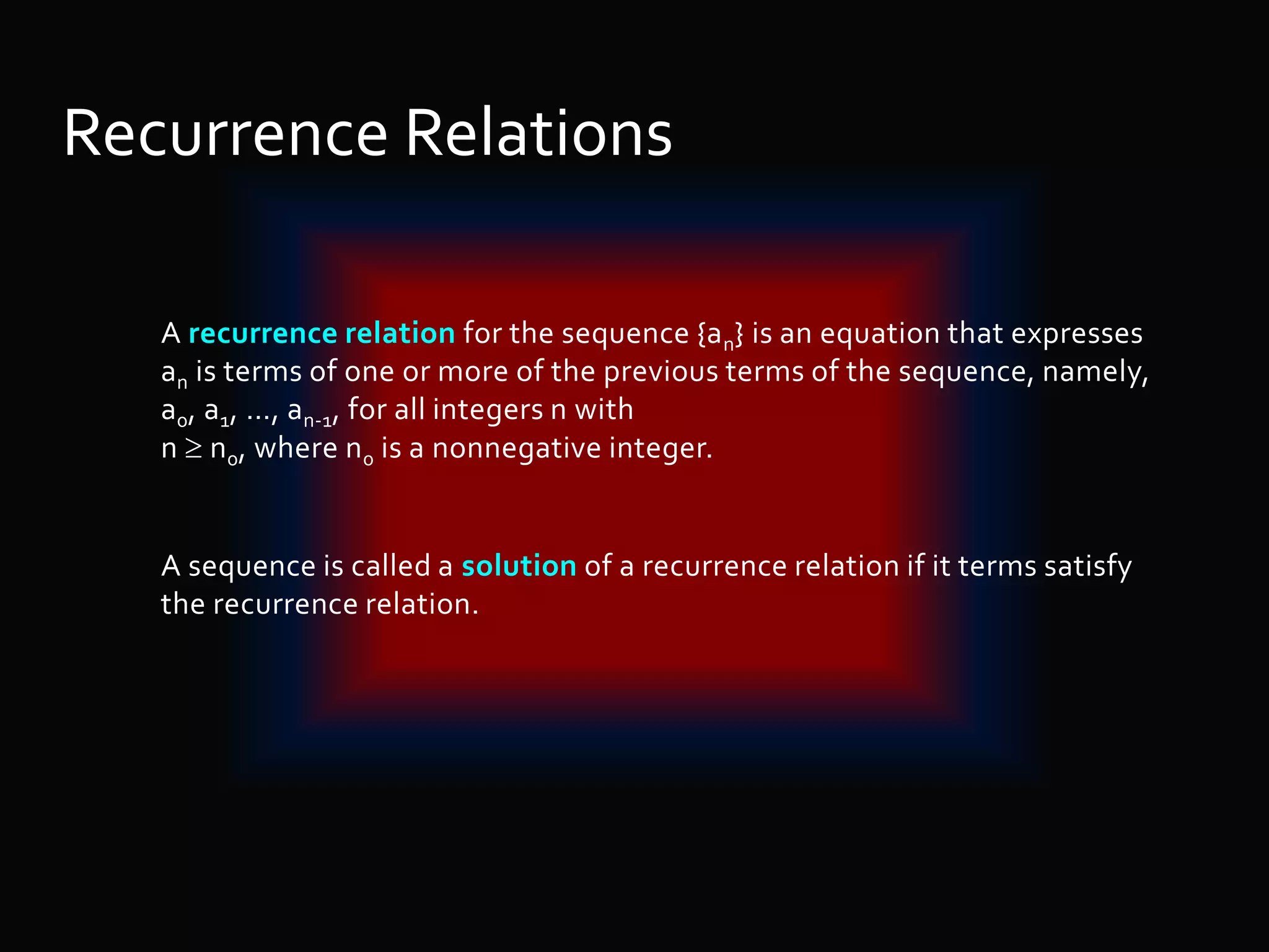 Recurrence Relation | PPTX