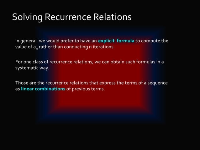 Recurrence Relation | PPTX