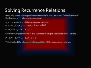 Recurrence Relation | PPTX