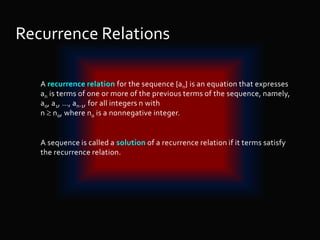 Recurrence Relation | PPTX