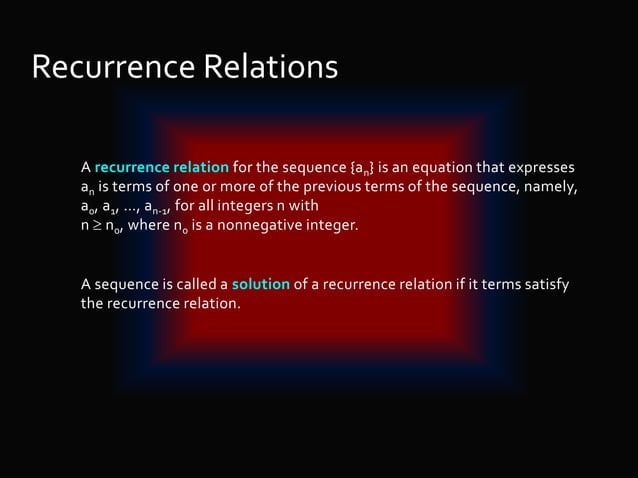 Recurrence Relation | PPTX