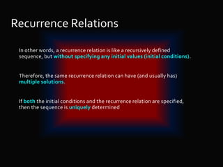 Recurrence Relation | PPTX