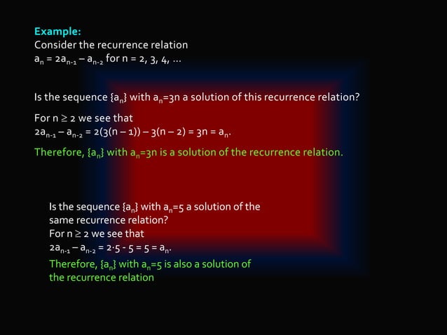 Recurrence Relation | PPTX